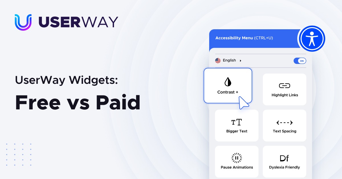 Learn What Makes the Free vs Paid UserWay Widgets Different